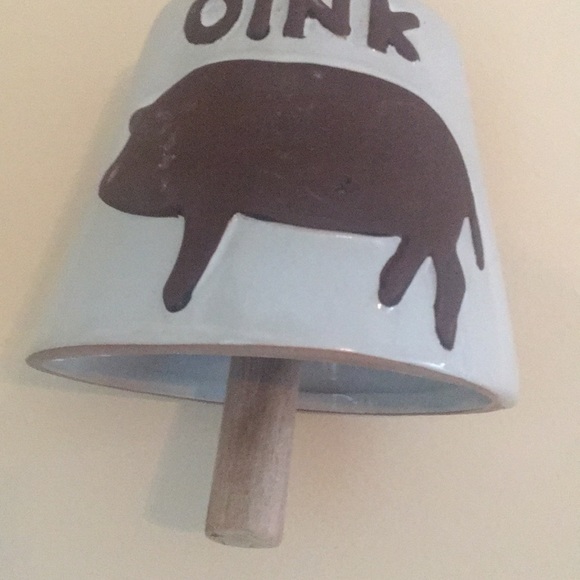 Accents | Rustic Farmhouse Ceramic Pig Cow Bell Country | Poshmark